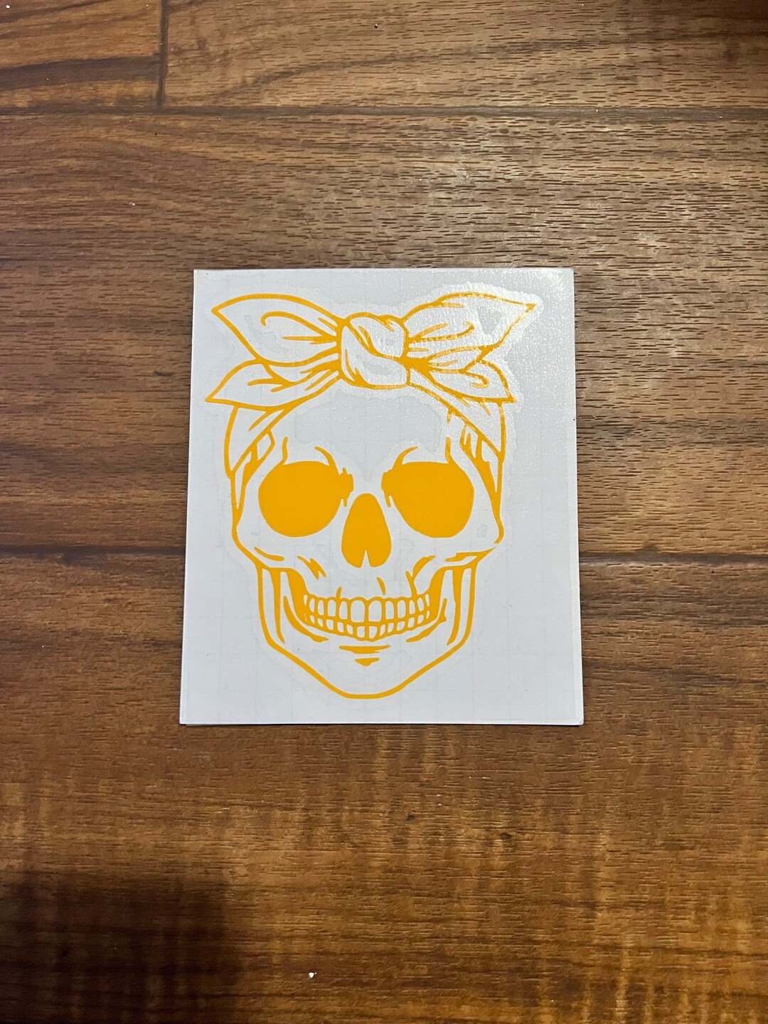 Skull Bandana Decal: Car Girl Sticker, Tumbler Decal - Etsy