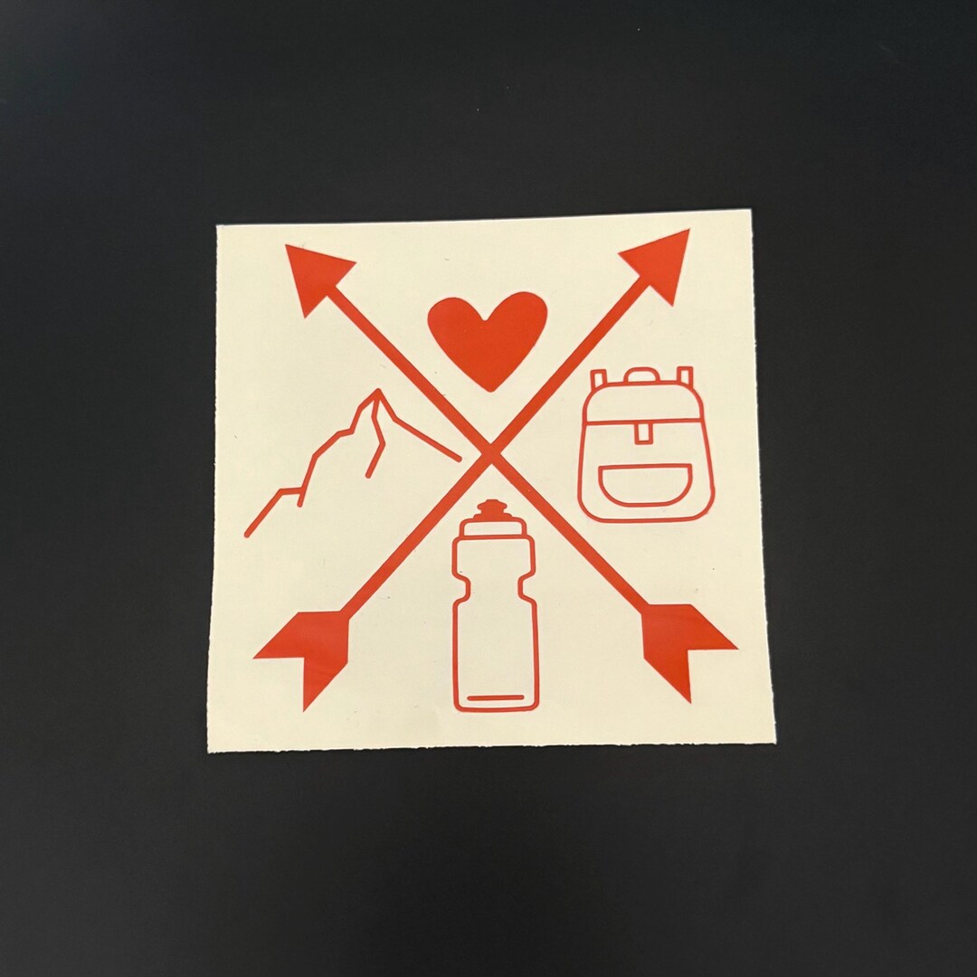 Outdoors Decal, Mountain, Backpacking, Arrow Vinyl Sticker - Etsy