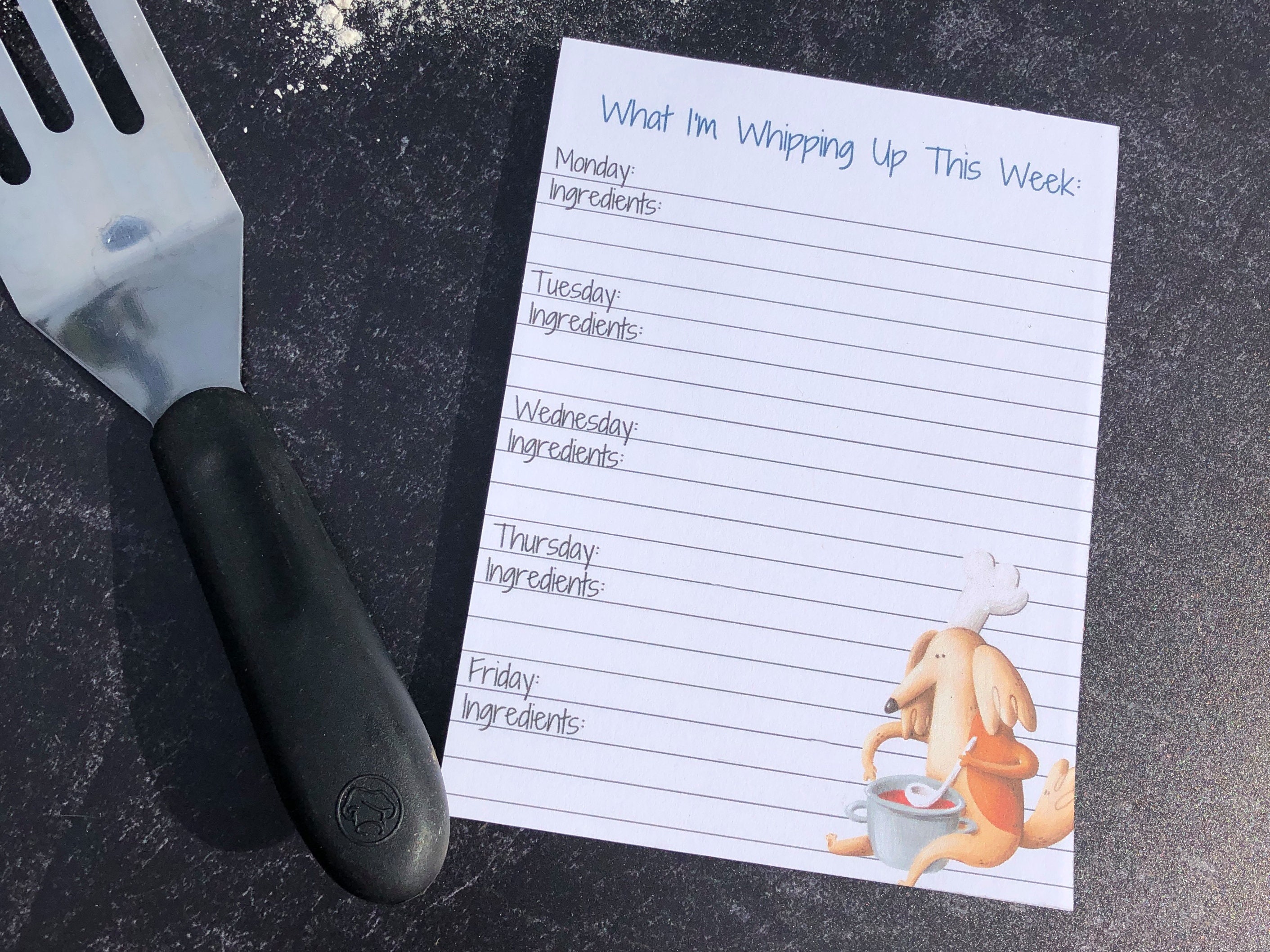 Meal Planning, Grocery List, Weekly Planner, Kitchen Notepad, Lined ...