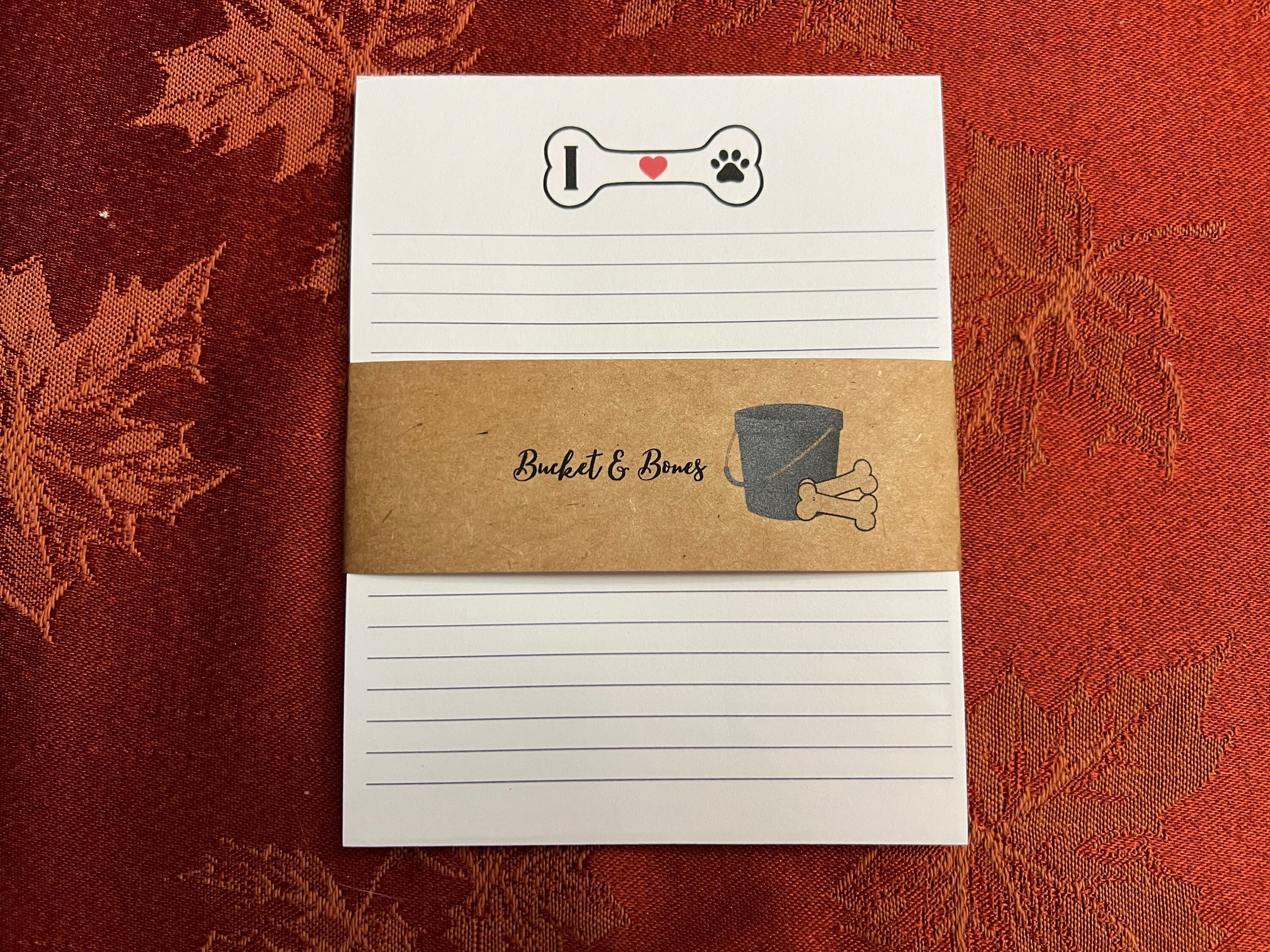 Paw Print Print Notepad I Love Dogs Cute Note Pad Dog - Etsy