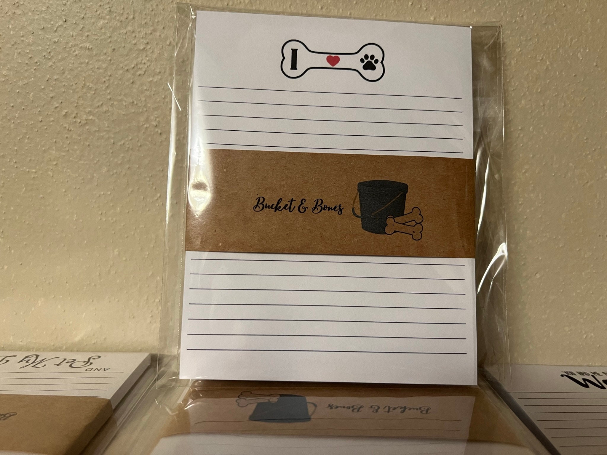 Paw Print Print Notepad I Love Dogs Cute Note Pad Dog - Etsy