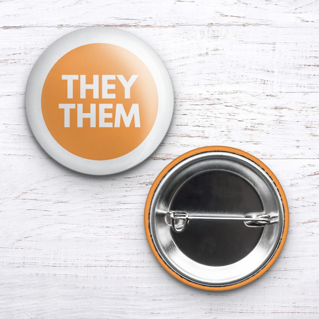 They Them Pronoun Pin/Magnet: Ask Me My Pronouns Badge - Etsy Österreich