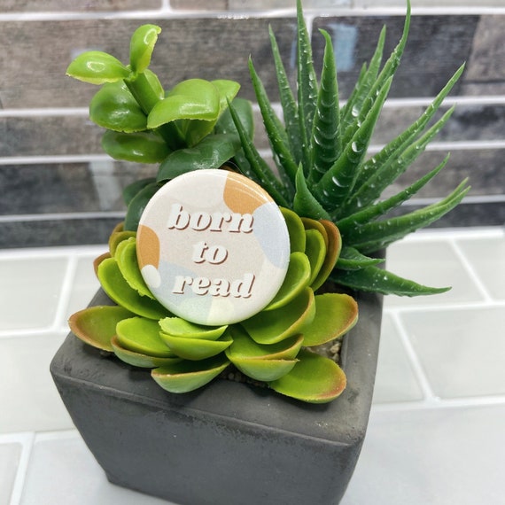 Mood Magnet Mood Pin Mood Badges Born to Read Reader | Etsy