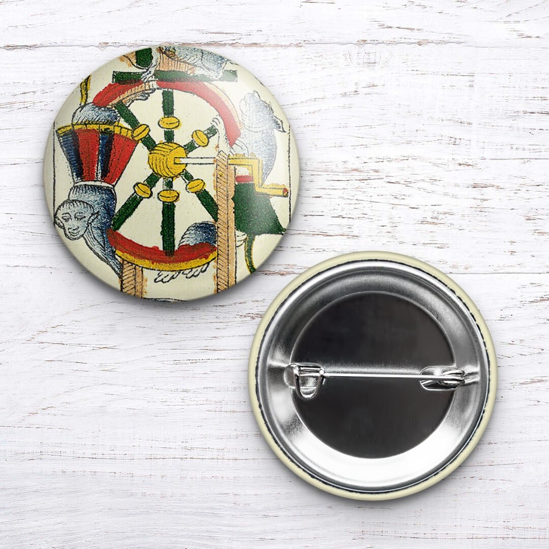 Wheel of Fortune, Wheel of Fortune Pin, Wheel of Fortune Magnet, Tarot ...