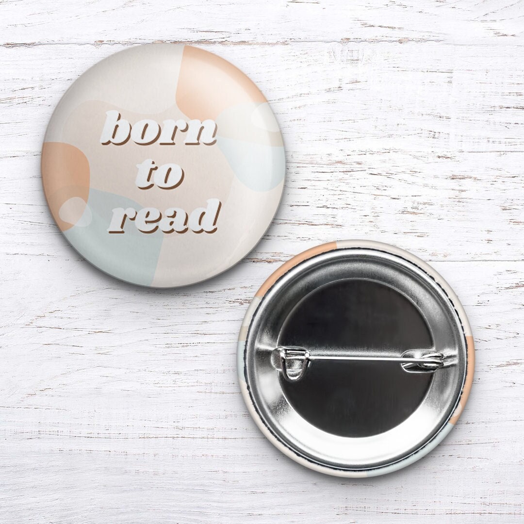 Mood Magnet, Mood Pin, Mood Badges, Born to Read, Reader Gifts, Teacher ...