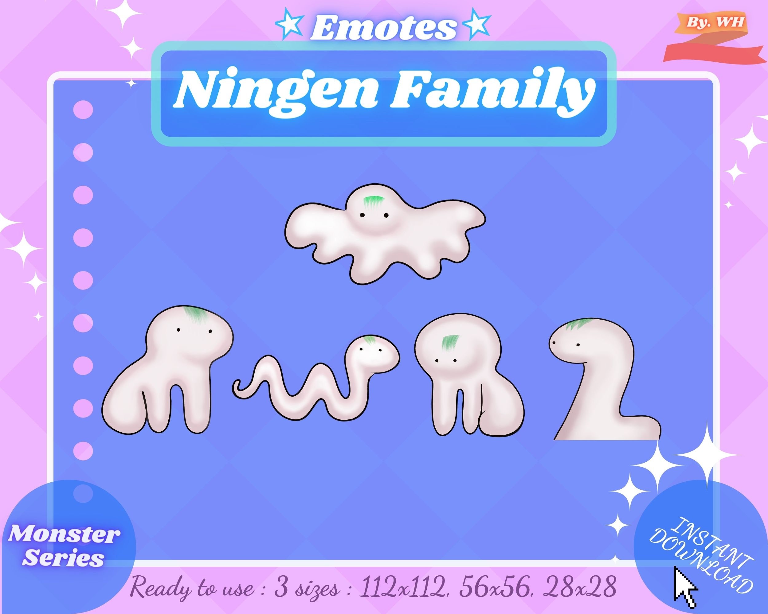 Ningen cute monster this character inspired by monsters found | Etsy