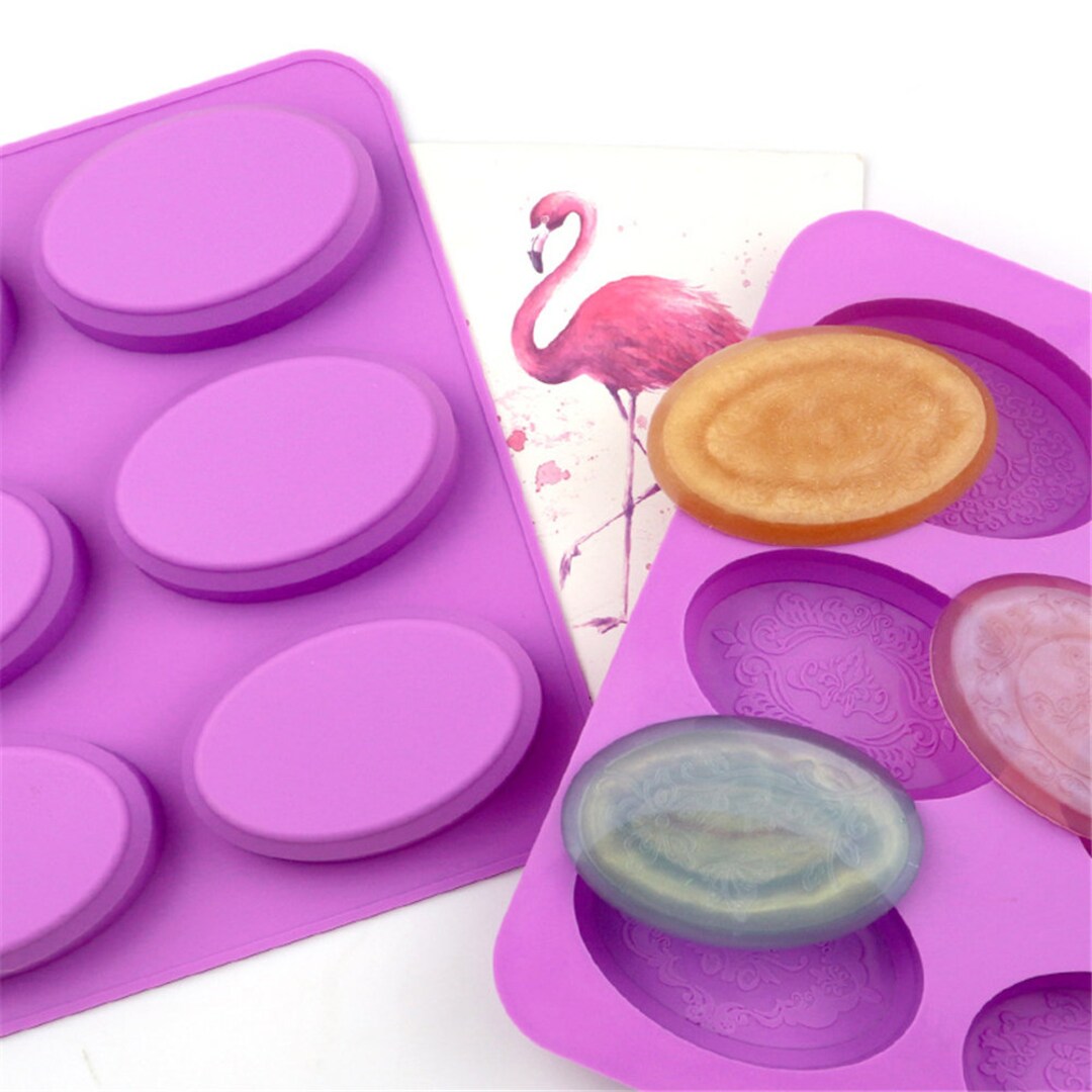 Ellipse Oval Shaped Soap Silicone Mold Craft Tools Cobblestone Handmade ...