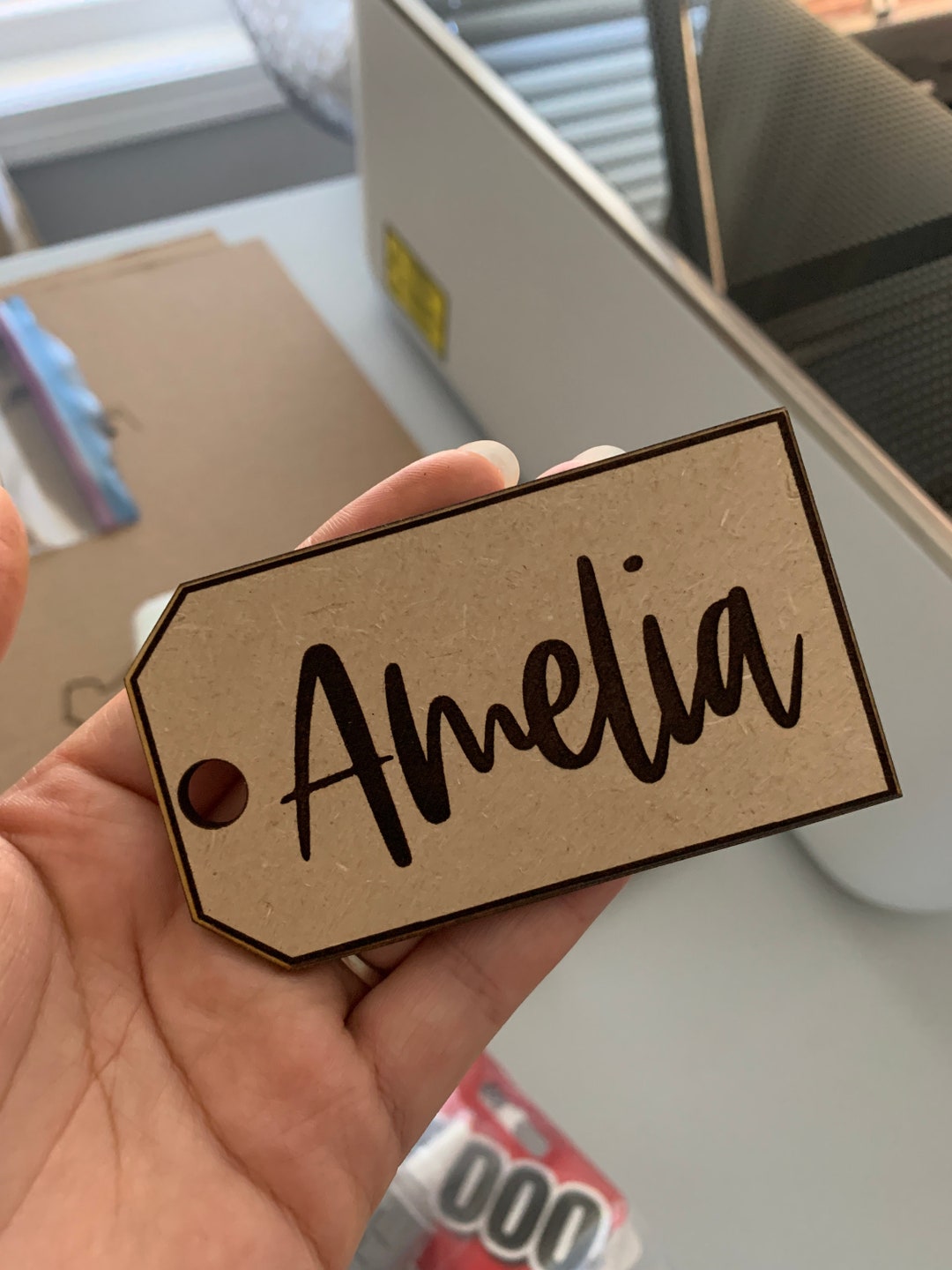 Etichette incise in legno, targhette personalizzate, tag acrilici ...