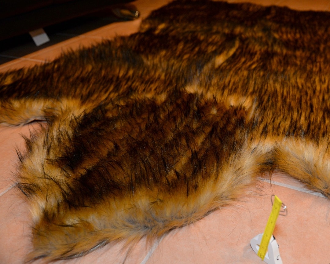 5' X 6' Thick Russian Grizzly Faux Fur Rug Bearskin Accent Rugs - Etsy