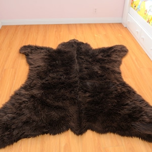 California Grizzly Accent Bearskin Rug Synthetic Fur Accent Decors - Etsy