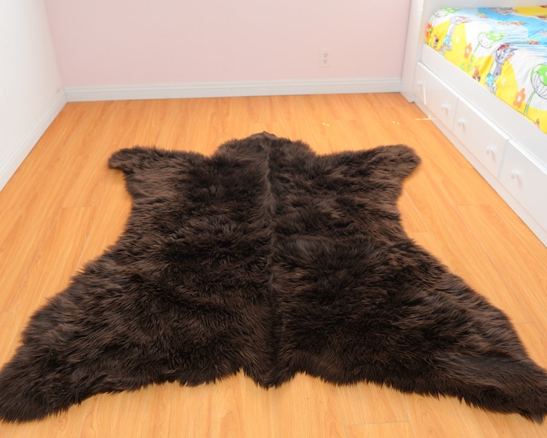 California Grizzly Accent Bearskin Rug Synthetic Fur Accent Decors - Etsy