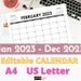 2023 Editable Calendar, Editable Excel Template, Minimalist, Printable ...