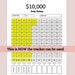 10000 Savings Challenge Tracker Printable, Financial Tracker, Money ...