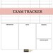 Exam Tracker Printable - A4 Planner Inserts, College Student Planner ...