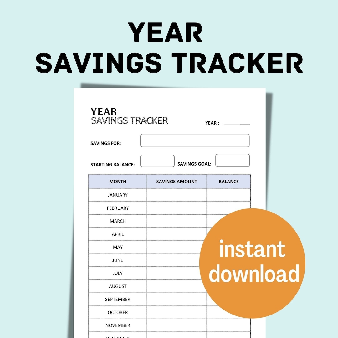 Year Savings Tracker, House Savings, Money Savings, Savings Tracker ...