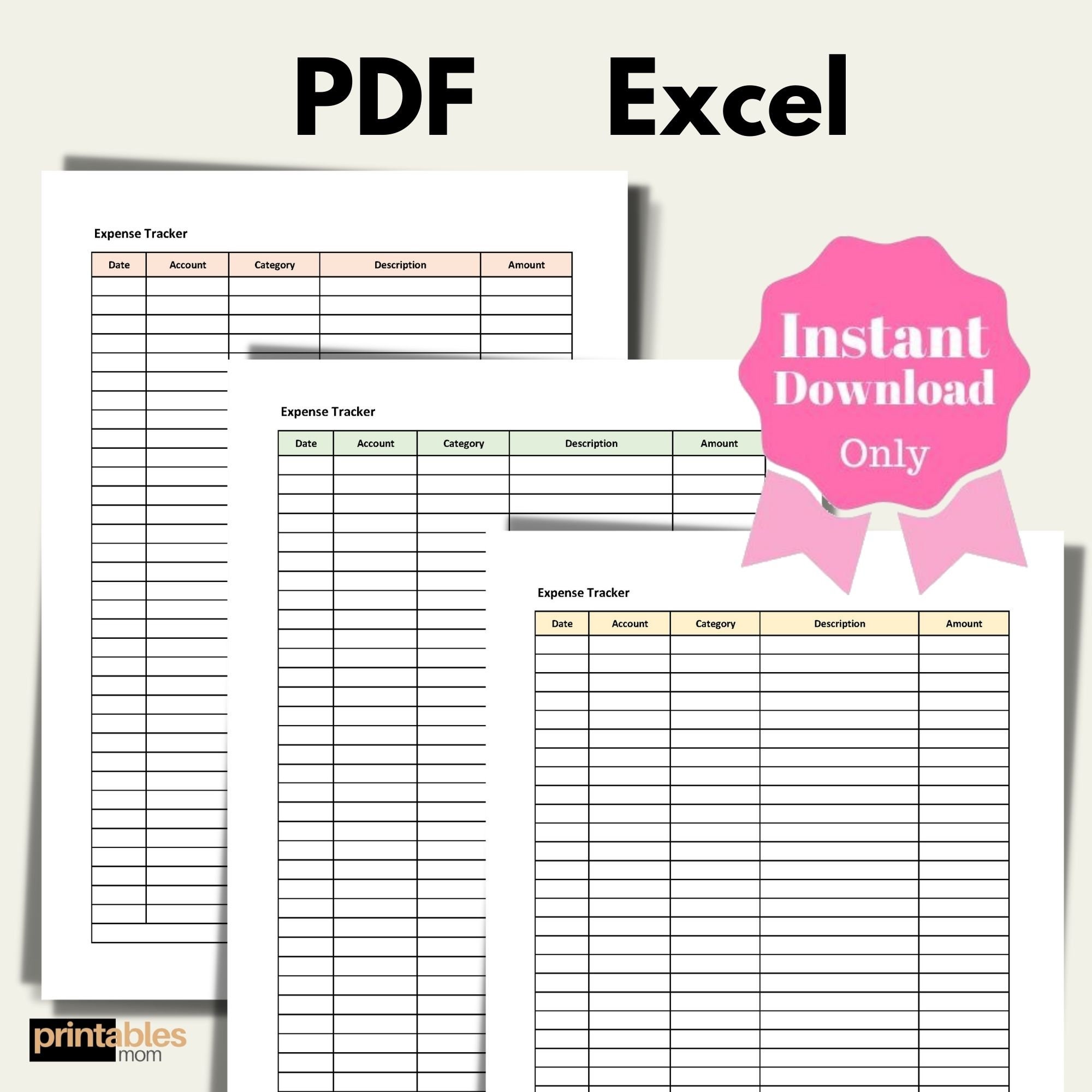 Editable Expense Tracker Printables, Instant Download, Fillable Expense ...