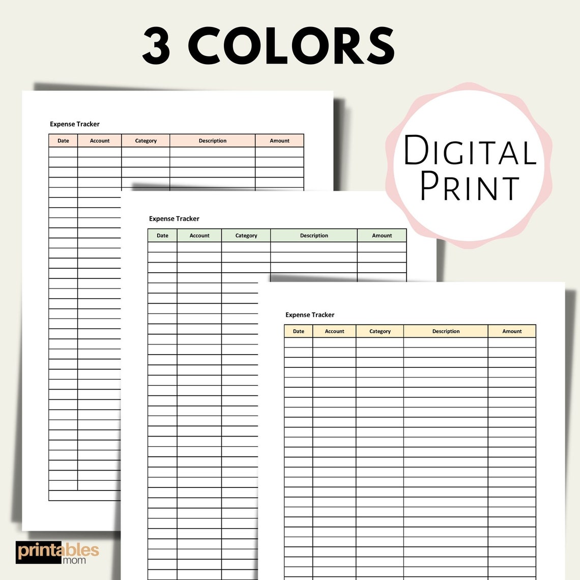 Editable Expense Tracker Printables, Instant Download, Fillable Expense ...