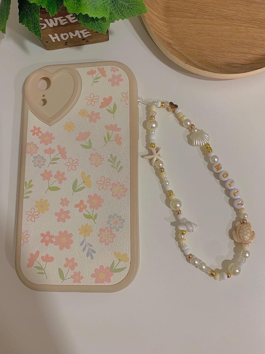 Personalized Phone Charm Name Preppy Charm Phone Accessory Beaded ...