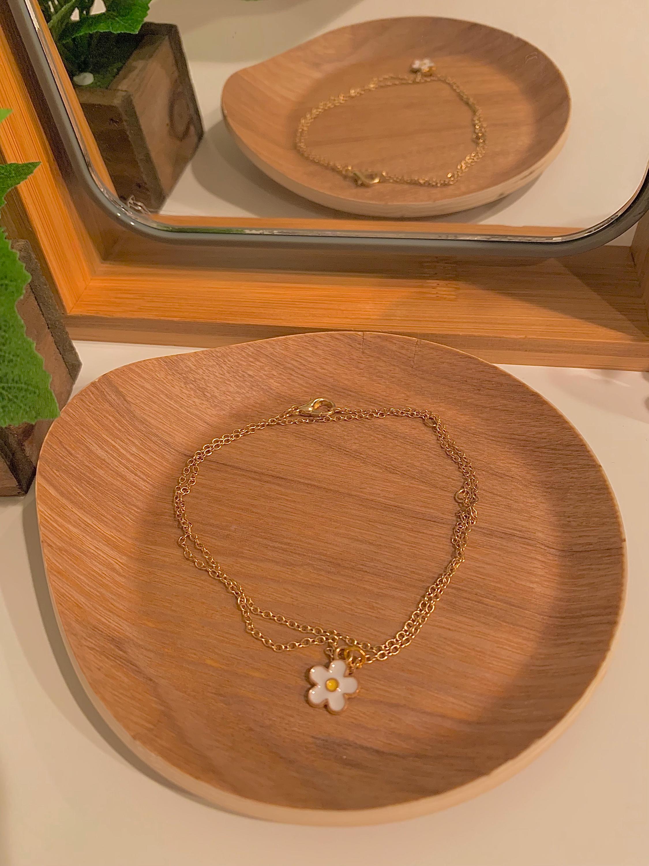 Flower Necklace Charm Jewelry Child Preppy Necklace Flower Teen Jewelry ...
