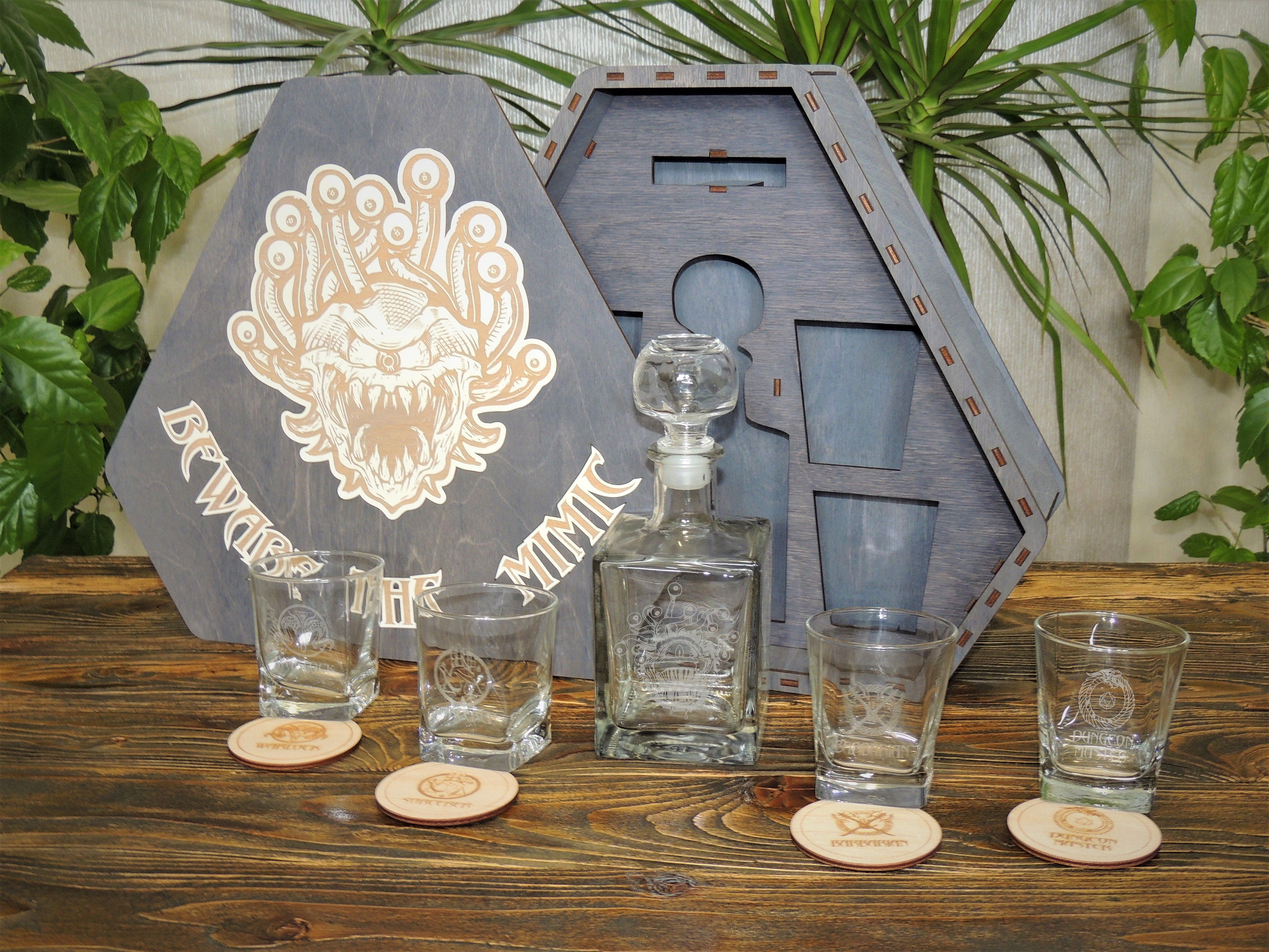 Dnd Whiskey Set, Personalized Whiskey Gift Set, Whiskey Decanter Set ...