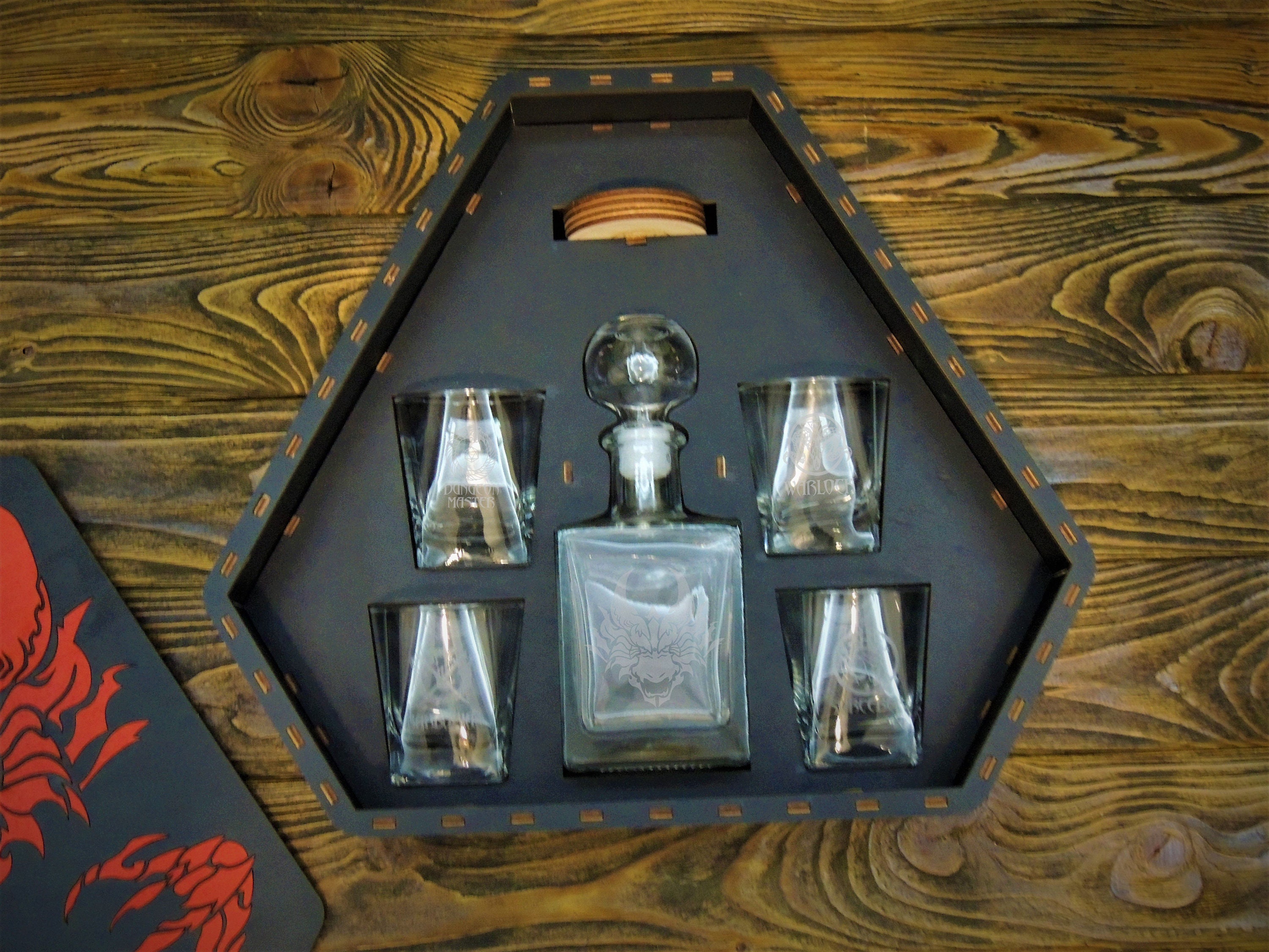Dnd Fan Gift,dnd Whiskey Decanter Set,dungeon Master Gift,dnd Player ...