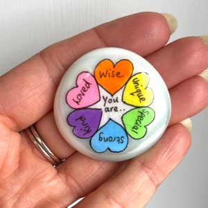 Positive Affirmations Pebble , Positivity Gift, Anxiety Gift, Exam Gift ...