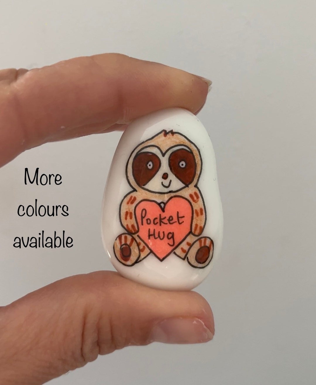 Sloth Pocket Hug Pebble , Personalised, Sloth Lover Small Gift ...
