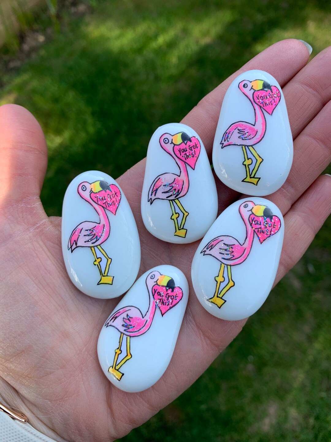 Flamingo/pocket Hug/ Decor / Worry Stone/ Personalised/ / Anxiety ...