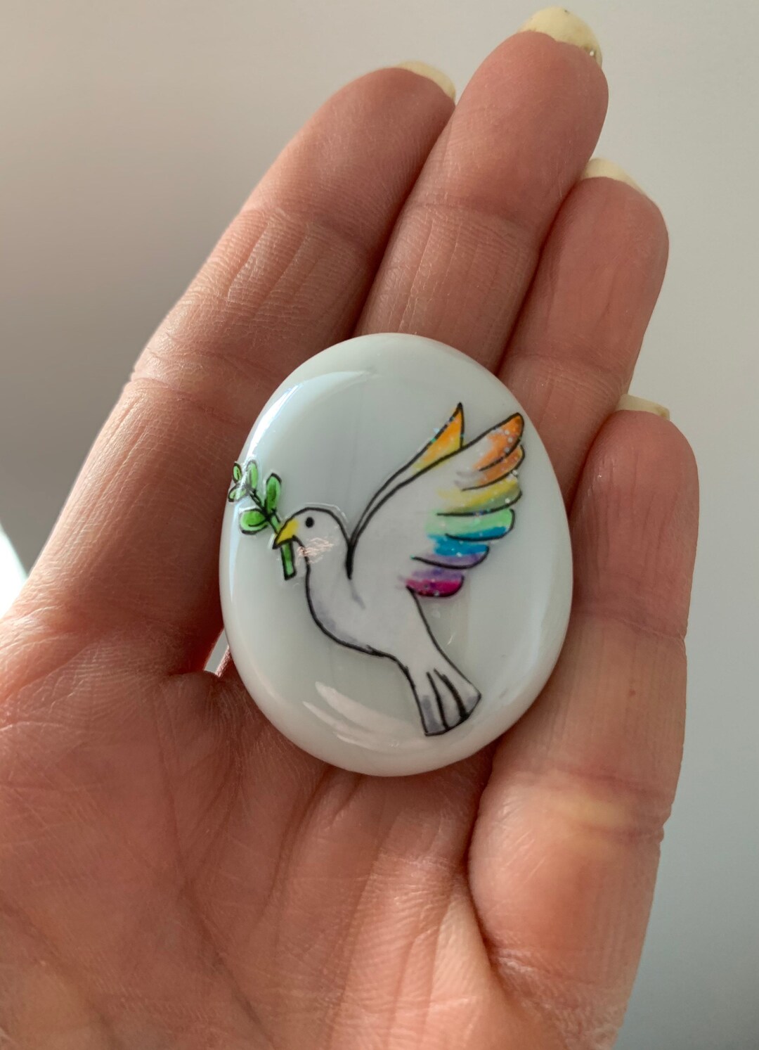 Dove /hope/ Pebble / Keepsake /sympathy Gift / Mental Health Gift ...