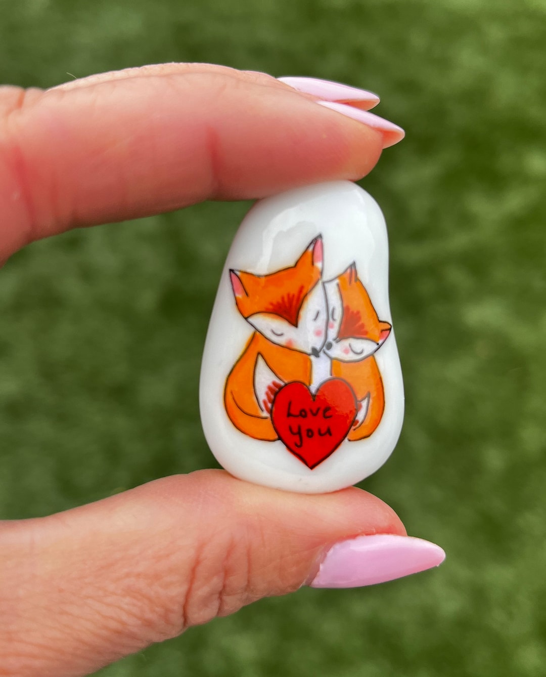 Fox Pocket Hug Pebble /fathers Day Gift / Personalised Gift /love You ...
