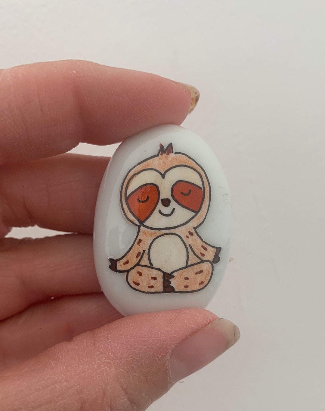 Sloth /mindfulness Gift/ Anxiety/fidget Toy /calm/yoga/worry Stone ...