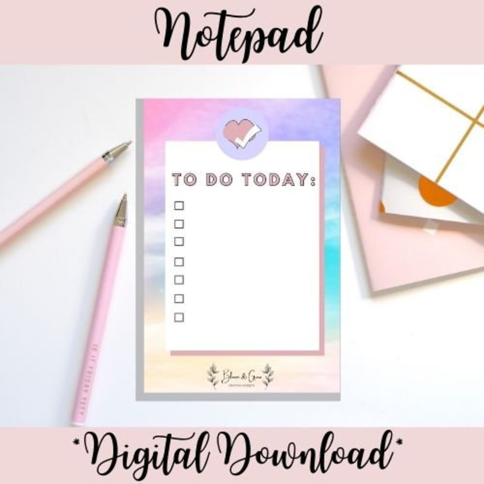 Printable To-do List Digital Download Only Planner Sheet Organization ...