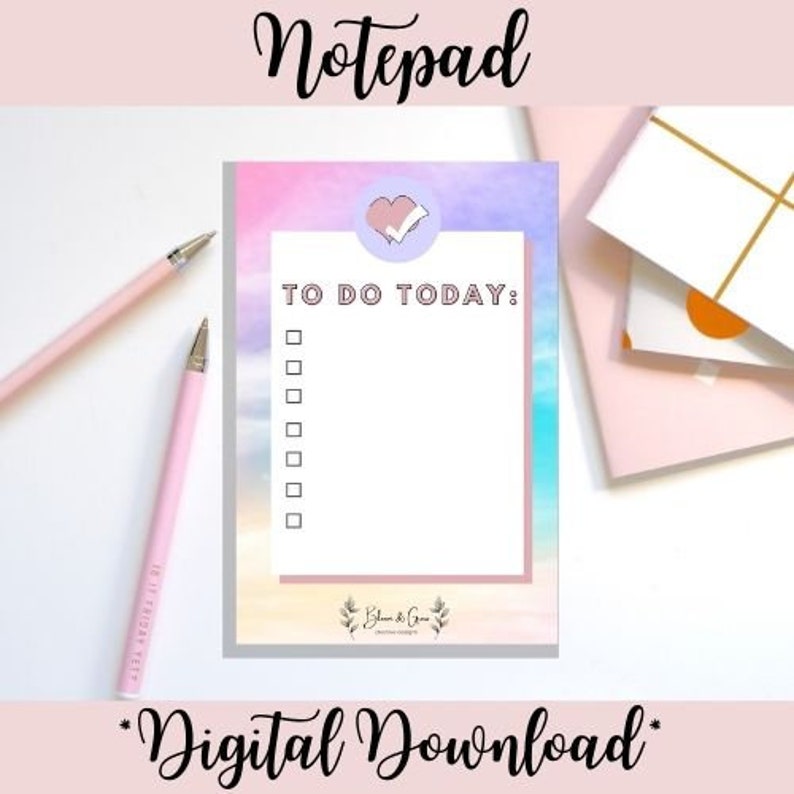 Printable To-do List | Digital Download Only | Planner Sheet ...