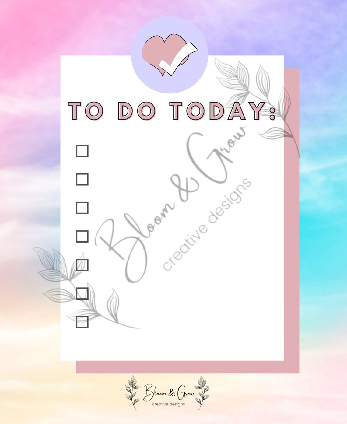 Printable To-do List | Digital Download Only | Planner Sheet ...