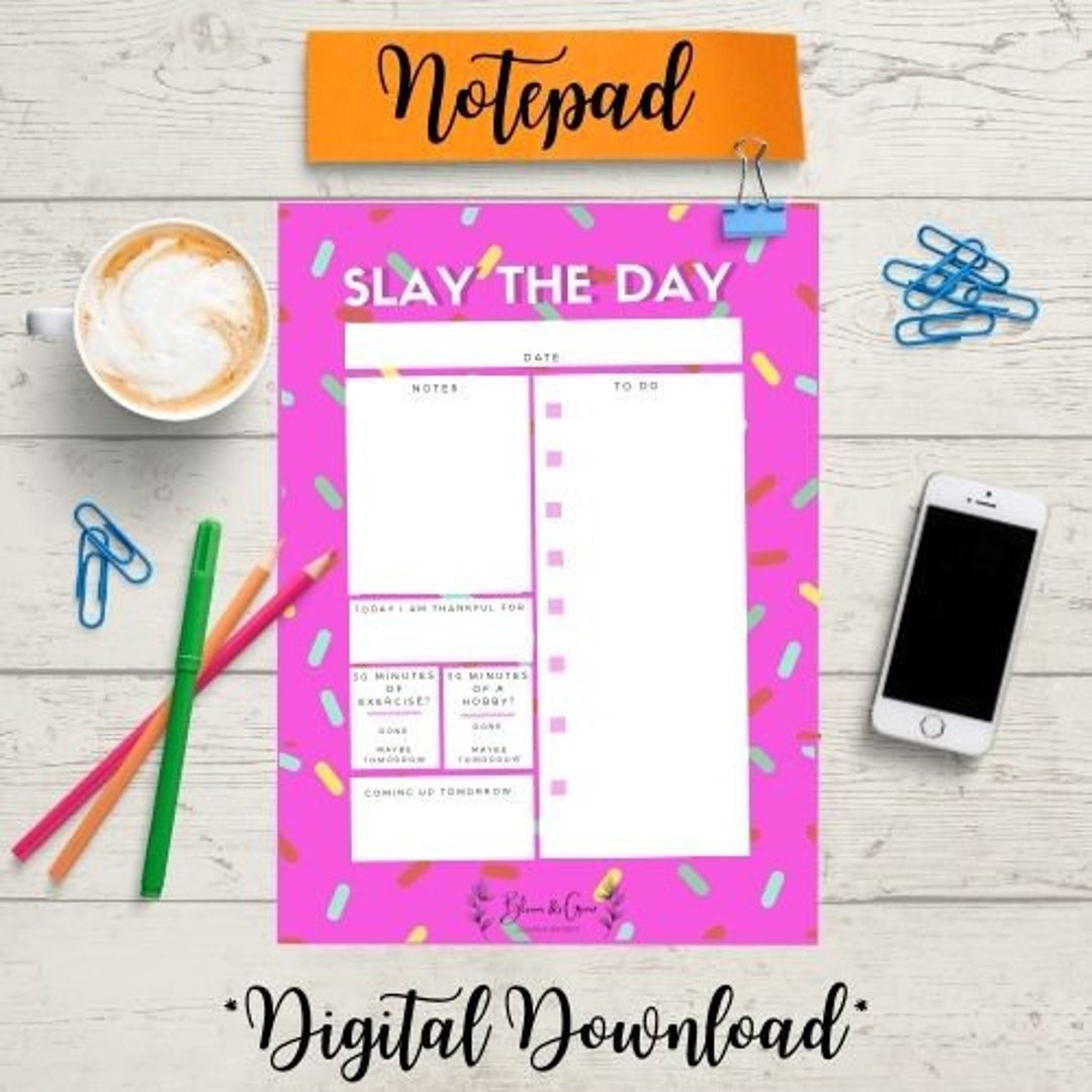 Printable Daily To-do List Digital Download Only Planner Sheet ...