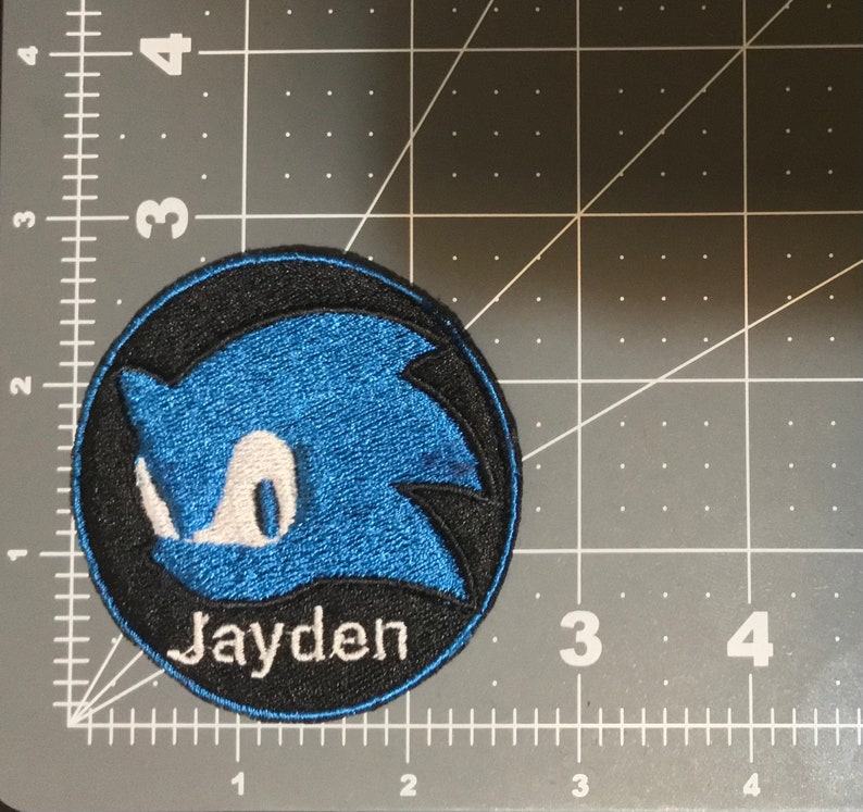 Sonic the Hedgehog Iron On/ Hook & Loop Patch With Personalized "name ...