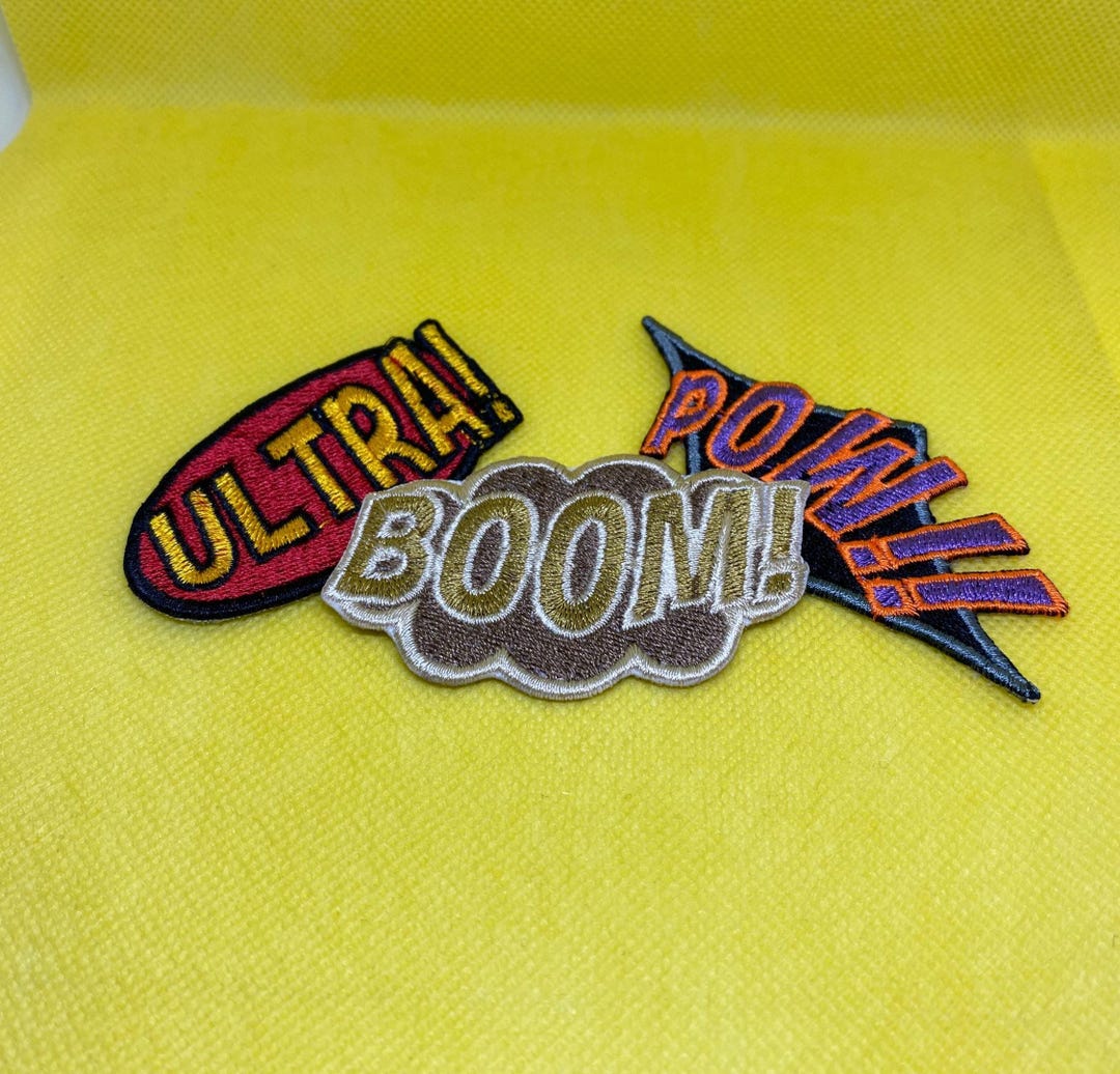 Custom Comic Impact Text Bubble Iron-on Patch: Multiple Shapes, Any ...