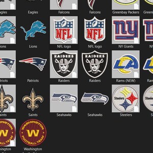 NFL football team and NFL logo Iron-on/ Sew on patches | Etsy