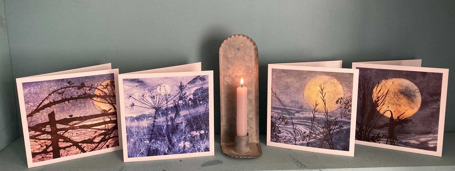 Rachel Sargent, Full Moons, Fine Art Cards, Pack of 4 Blank Greeting ...