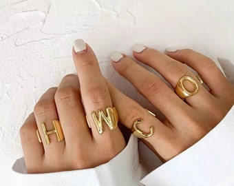 Chunky Gold Ring | Etsy