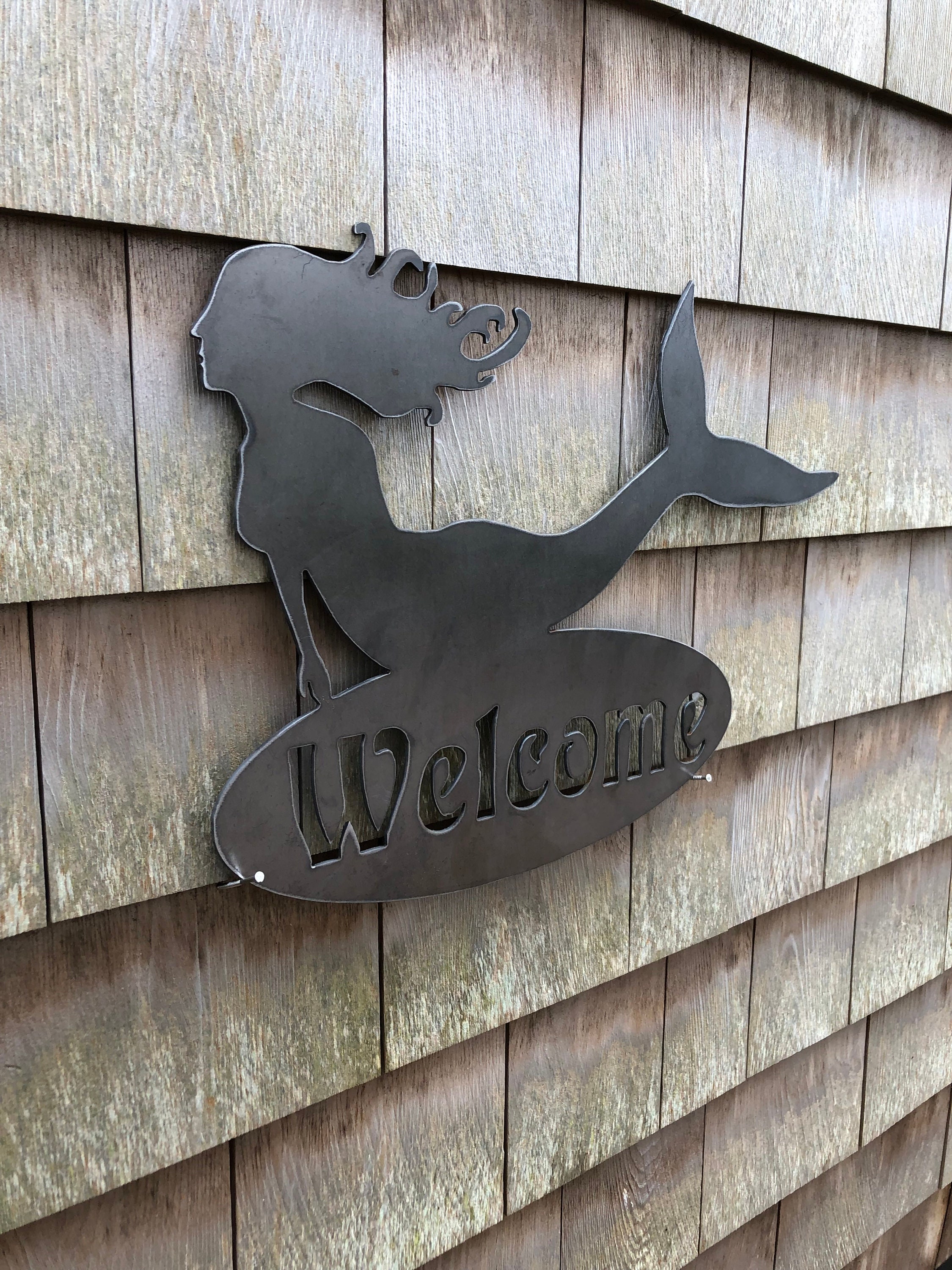 Metal Art Welcome Sign - Mermaid - Coastal Series - Custom Sizes ...
