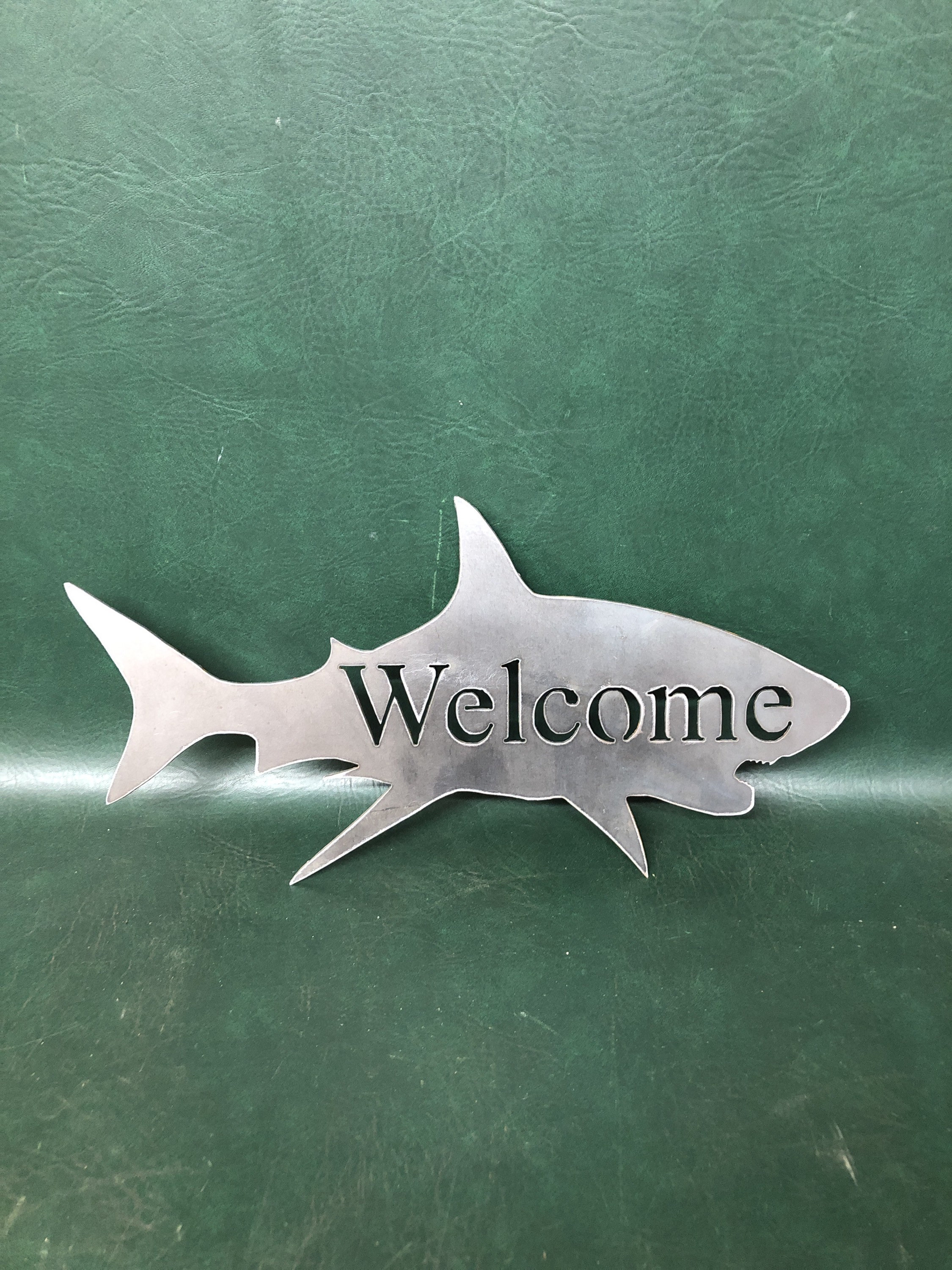 Metal Art Welcome Sign - Shark - Coastal Series - Custom Sizes ...