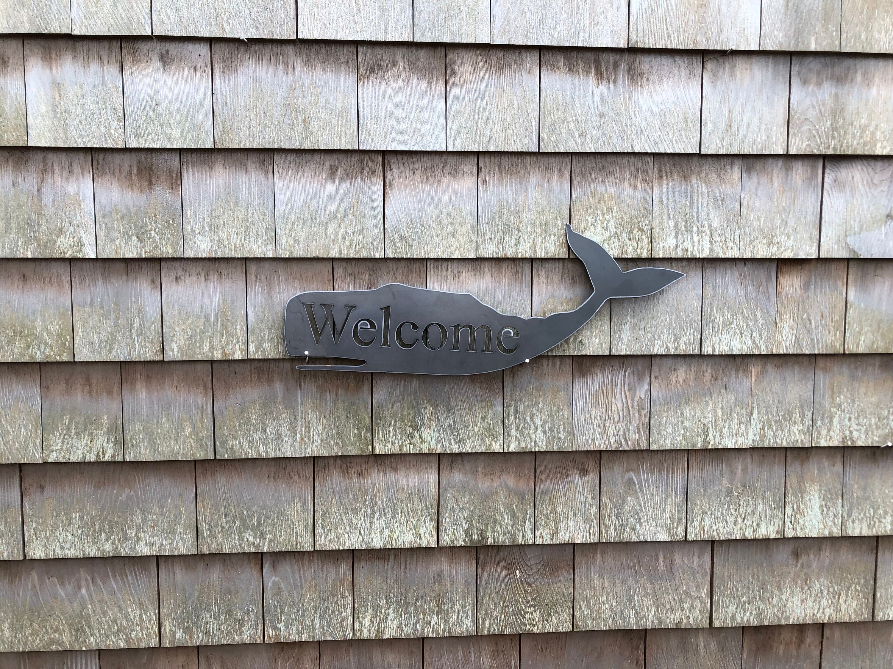 Metal Art Welcome Sign Whale Coastal Series Custom Sizes Phrases House ...