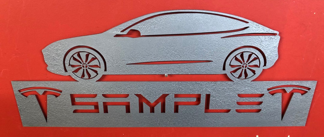 Custom Metal Wall Art for Tesla Model 3/Y Sign Indoor / Outdoor ...