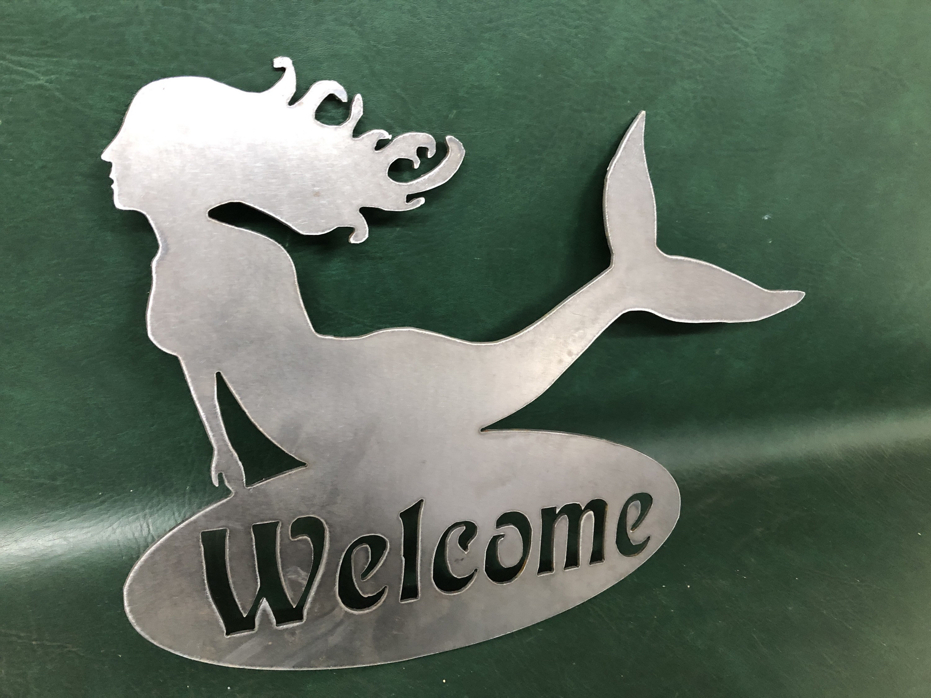 Metal Art Welcome Sign - Mermaid - Coastal Series - Custom Sizes ...
