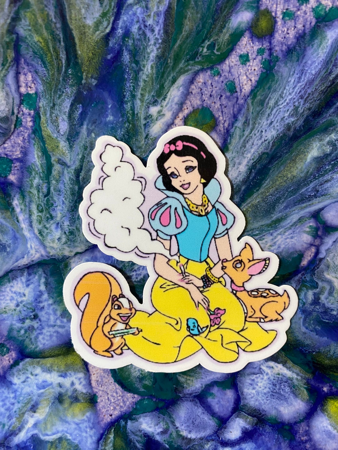 Vinyl Sticker Snow White Smoking - Etsy
