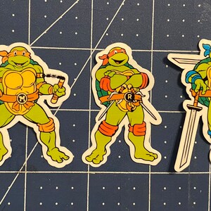 Vinyl Teenage Mutant Ninja Turtles Sticker 4pc - Retro, 1990’s - Etsy