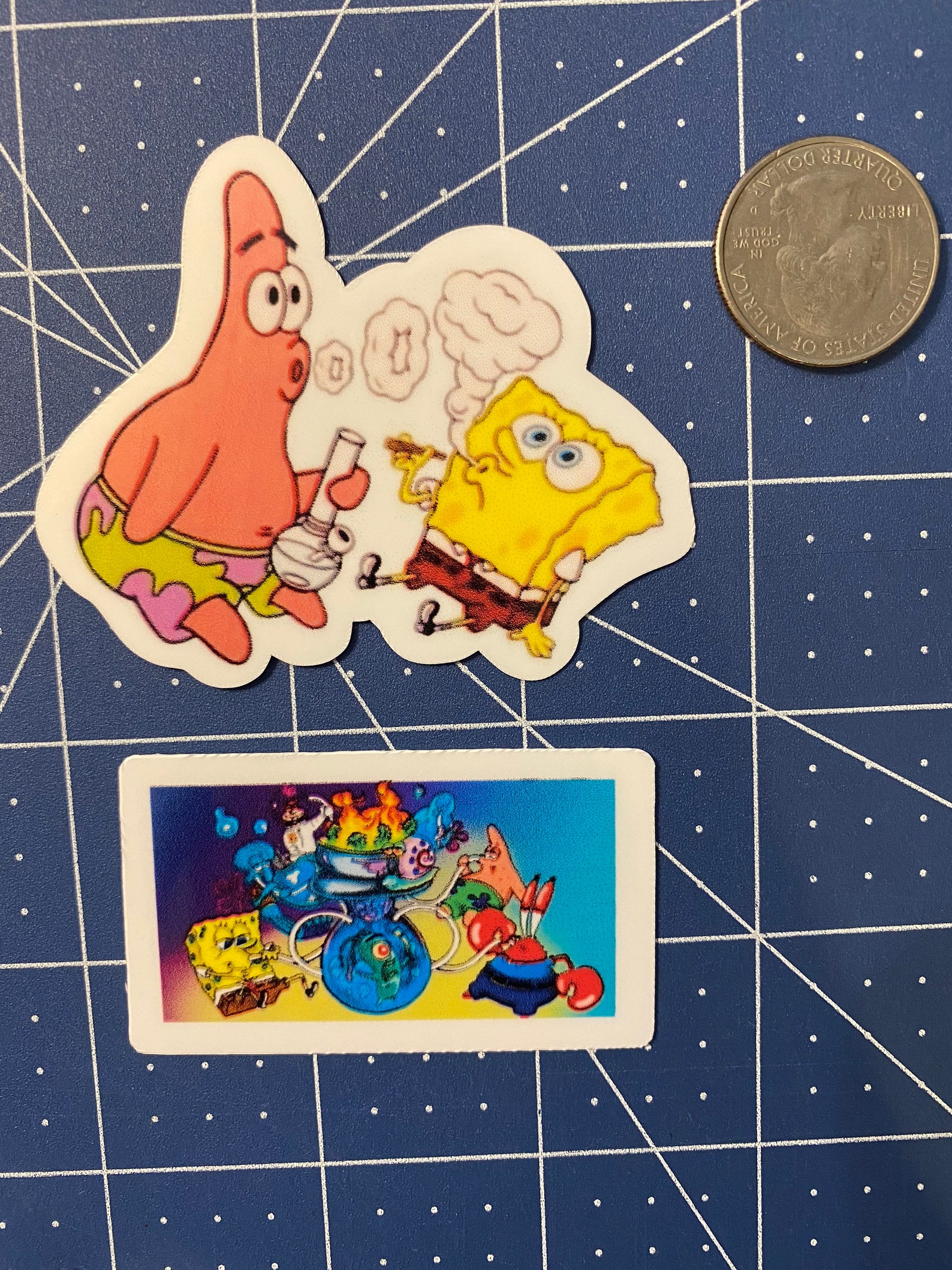 Vinyl Stickers Sponge Bob and Patrick Smoking Set of 2 - Etsy