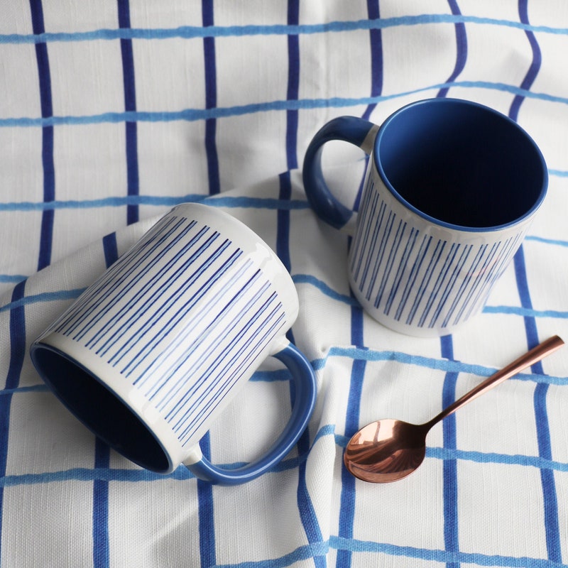 Striped Mugs - Etsy UK