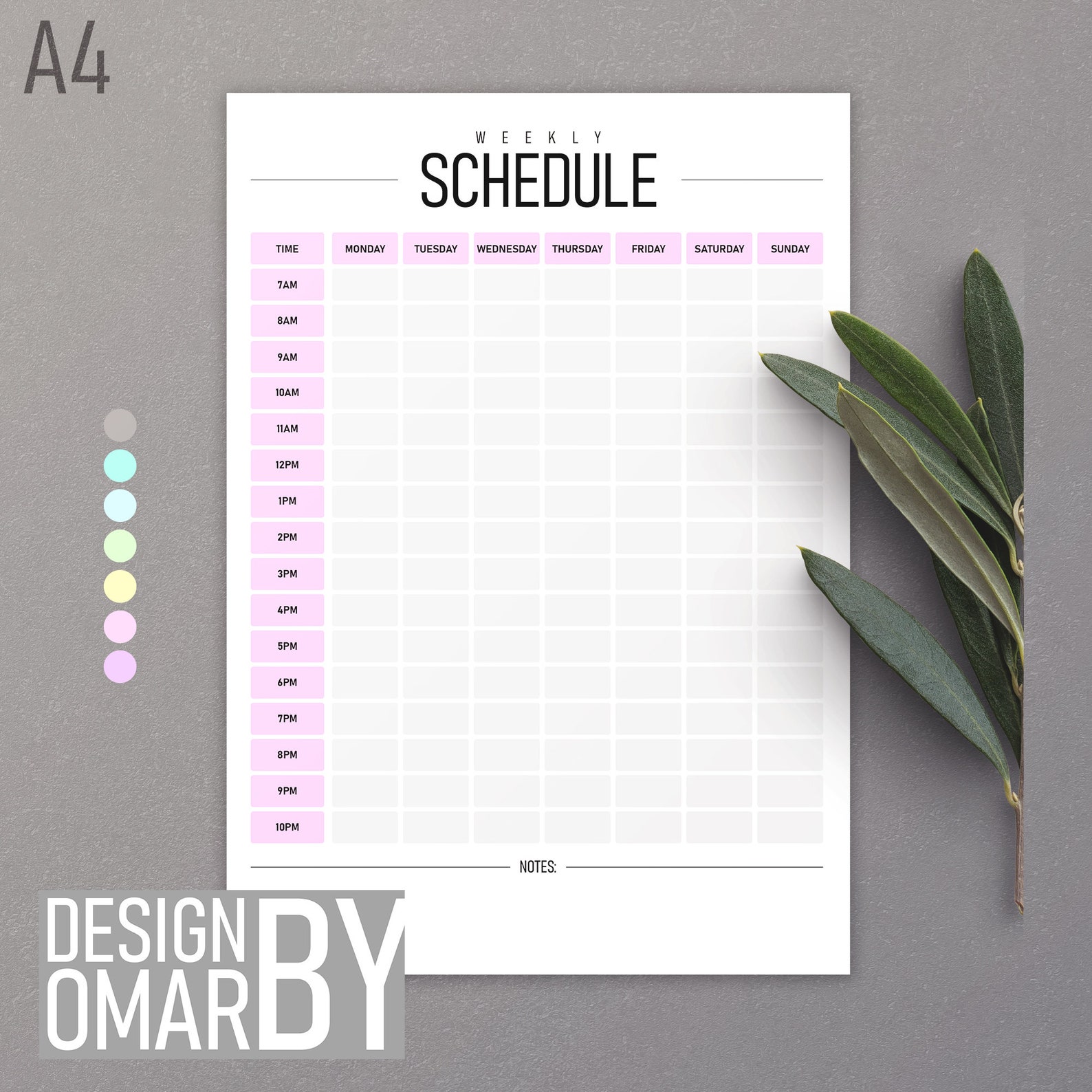 8 Colors Weekly Schedule Weekly Planner Revision - Etsy